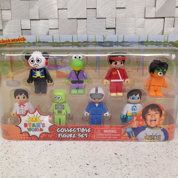 Ryans World | Toys | Ryans World 8piece Figure Set Combo Panda Moe Gus ...